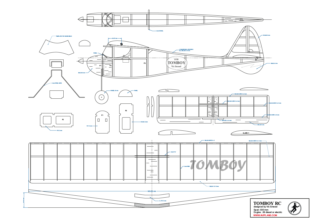 Tomboy by Vic Smeed free Laser Cut DXF plan