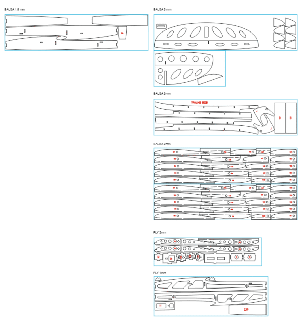 Bee 1M DLG RC Glider – Laser Cut DXF - AviPlans
